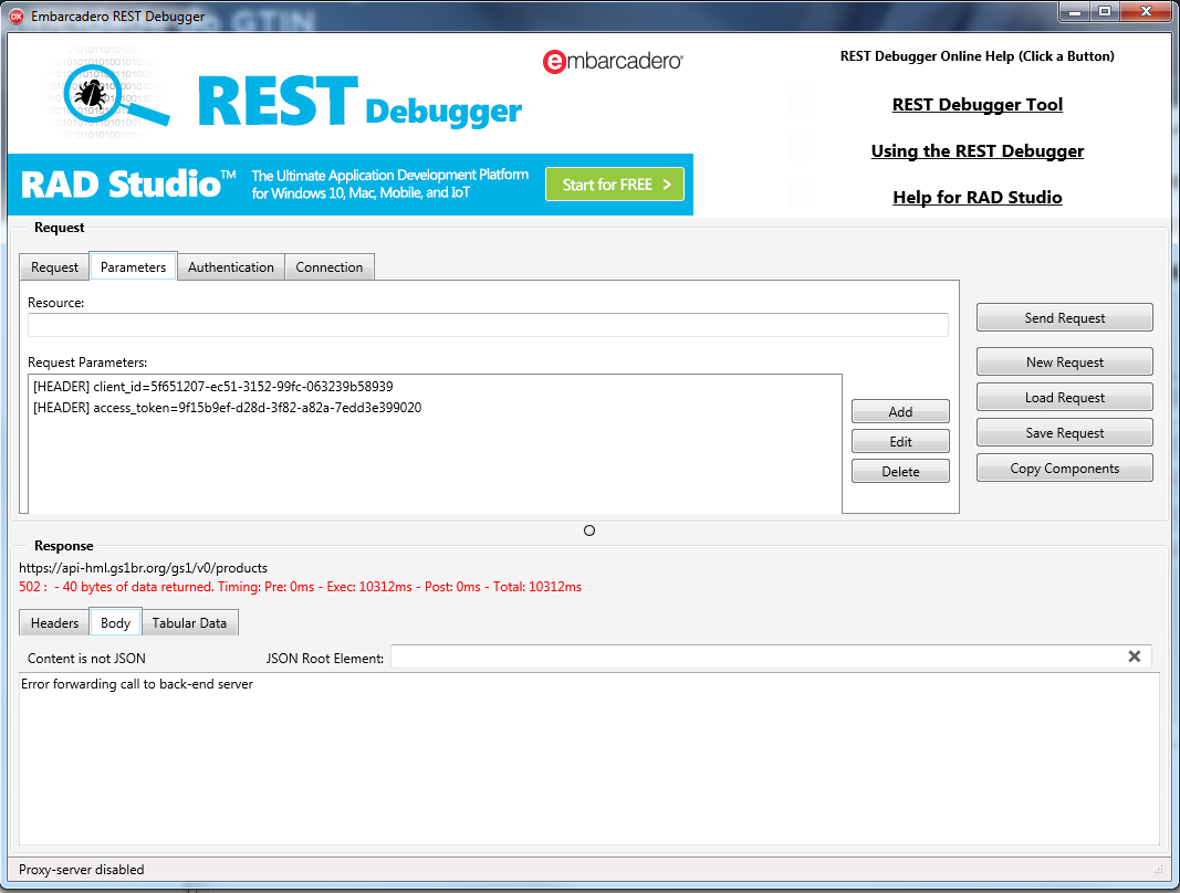 erro na api ao fazer cadastro de produto | GS1 Developers