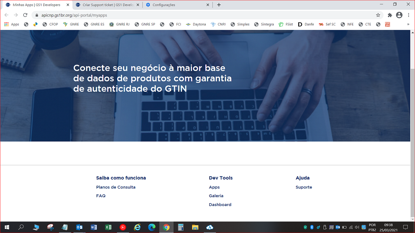 Cadastro Da APP// CAD 304121 | GS1 Developers
